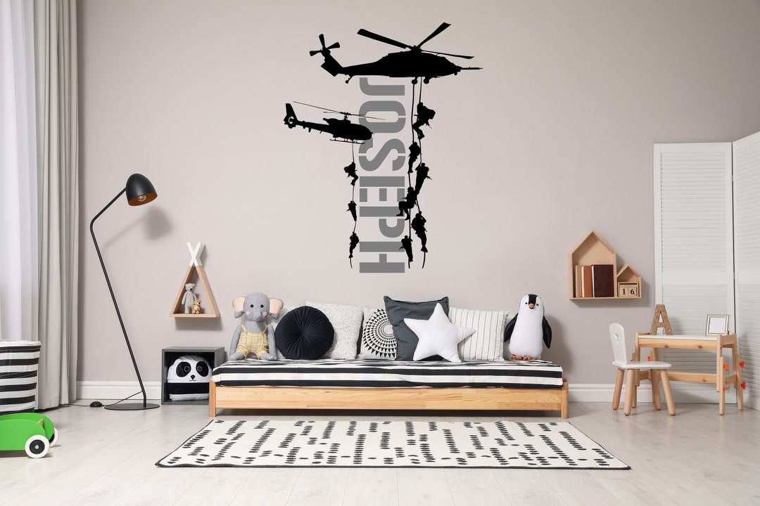 Military Name Sticker, Air Force Wall Art, Custom Army Sign, Military ...