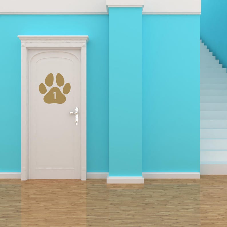 Vet Exam Room Door Decals, Paw Print Signs, Veterinary Clinic Door ...