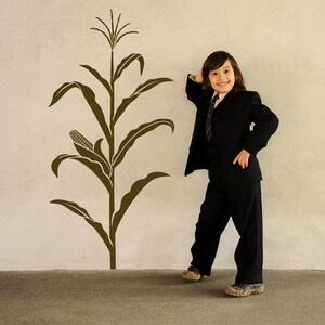 Corn Stalk Decal, Corn Wall Art, Harvest Decor, Autumn Wall Art, Fall ...