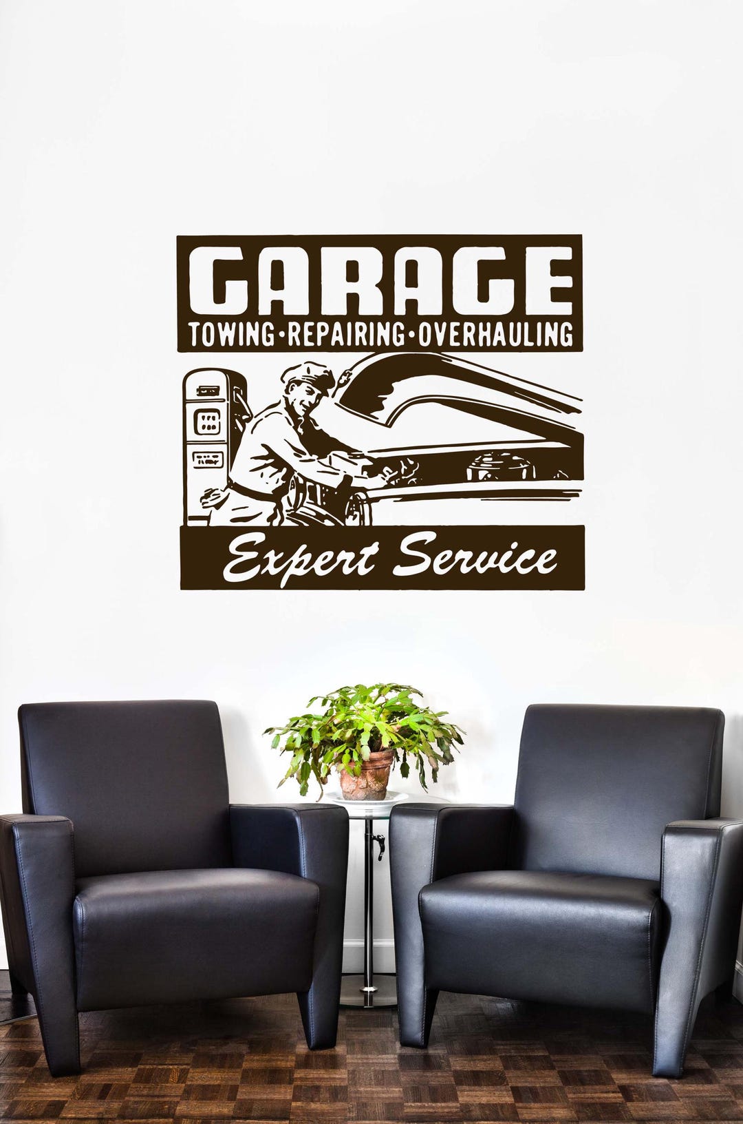 Garage Sign, Garage Decor, Automotive Shop Wall Decal, Vintage Garage ...