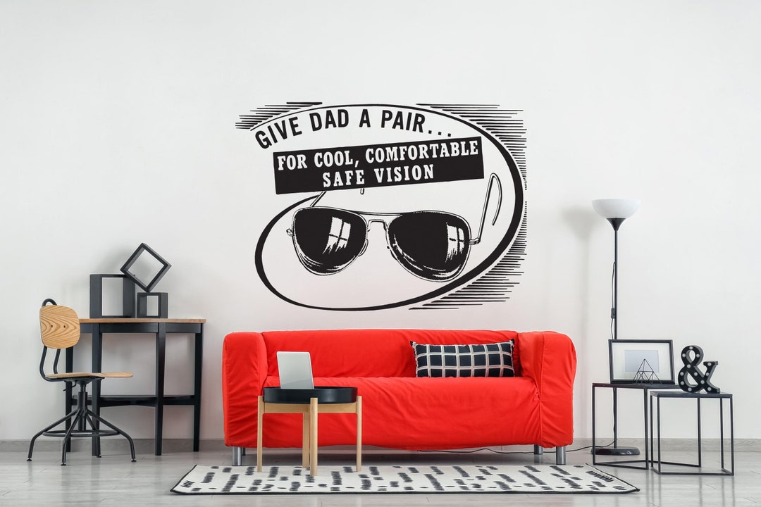 Sunglasses Decal, Glasses Wall Art, Man Cave Wall Decor, Aviator Wall ...