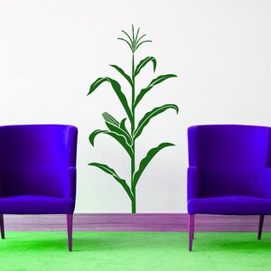 Corn Stalk Decal, Corn Wall Art, Harvest Decor, Autumn Wall Art, Fall ...