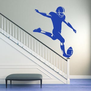 Football Decals, Football Kicker, Football Wall Art, Mancave Decor ...
