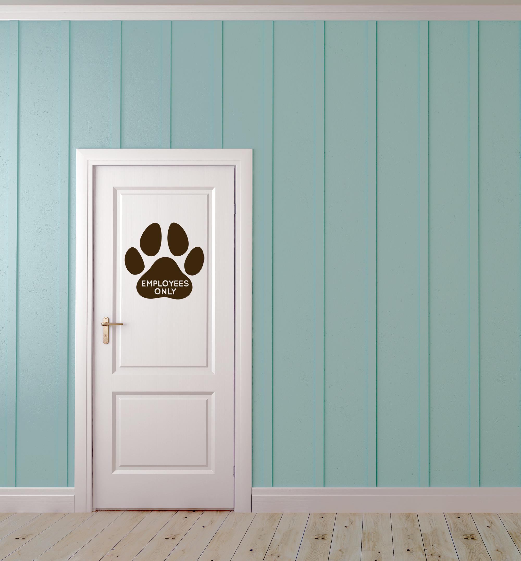 Vet Exam Room Door Decals, Paw Print Signs, Veterinary Clinic Door ...