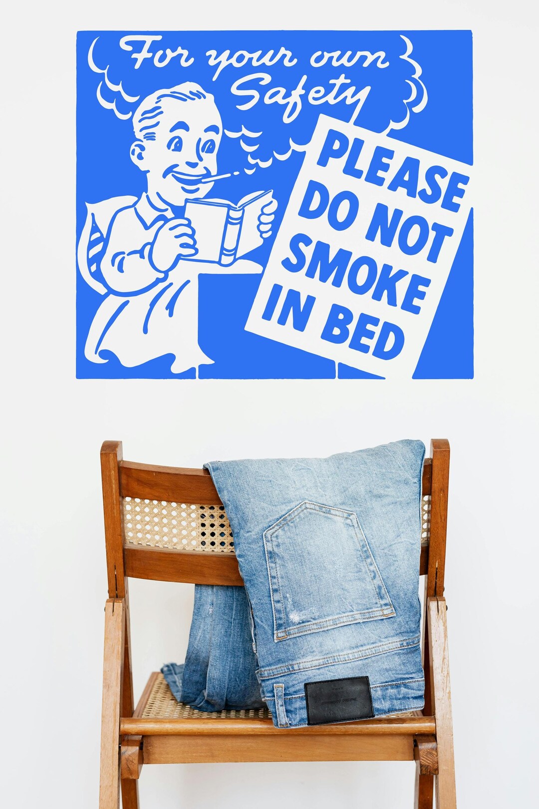 Retro Wall Art, Vintage Safety Sign, Man Cave Wall Decor, Eclectic Wall ...