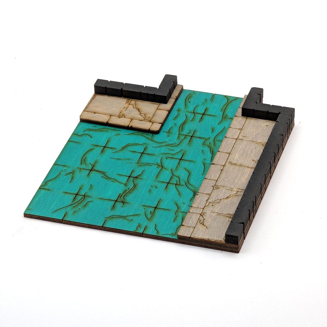Sewer - Room - Corner 2-exit A // Add-on Dungeon Tile, Finished, Ready ...