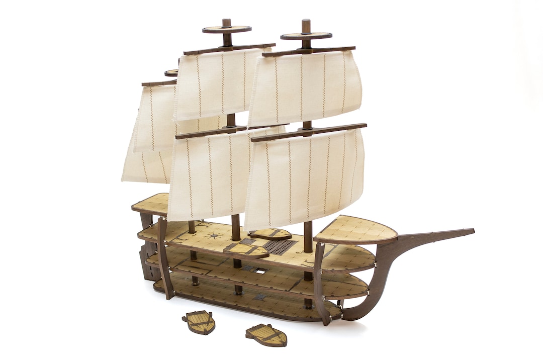 Rare Warship (legacy Version) // Magnetic Assembly // Masts, Yard Arms ...