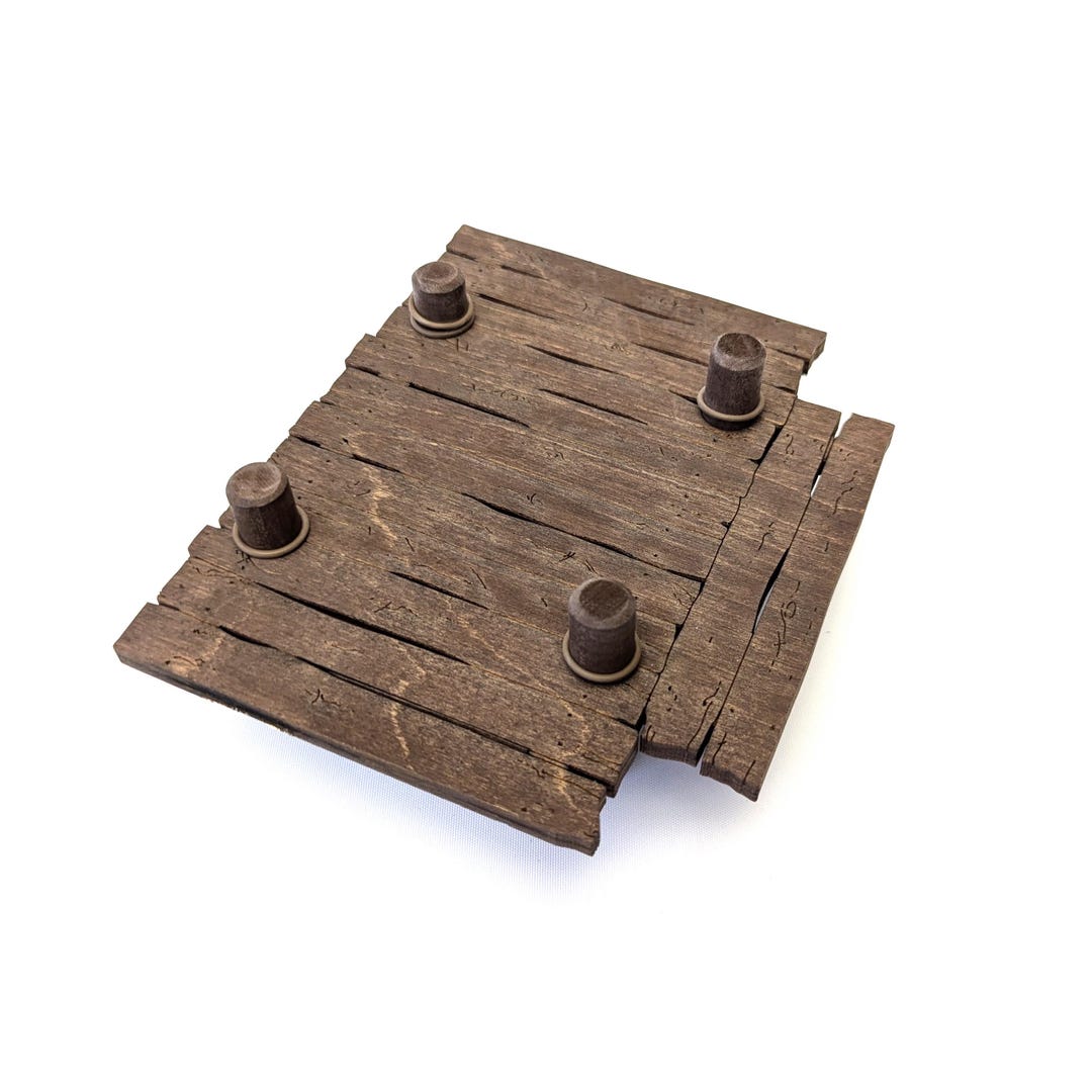 T Dock Piece for Ttrpgs | 6" Grid System, Height Adjustable | Stained ...