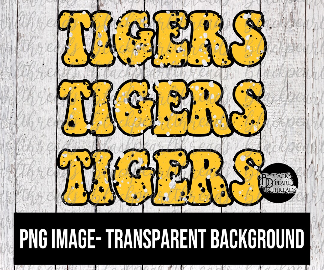 Gold Yellow Tigers Splatter PNG File | Sublimation, Screen Print, DTF ...