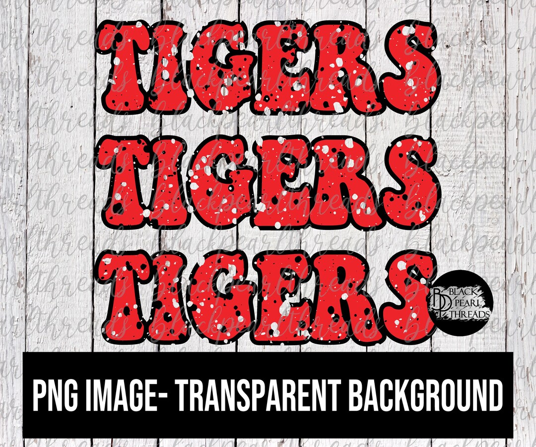 Red Tigers Splatter PNG File | Sublimation, Screen Print, DTF, DTG File ...