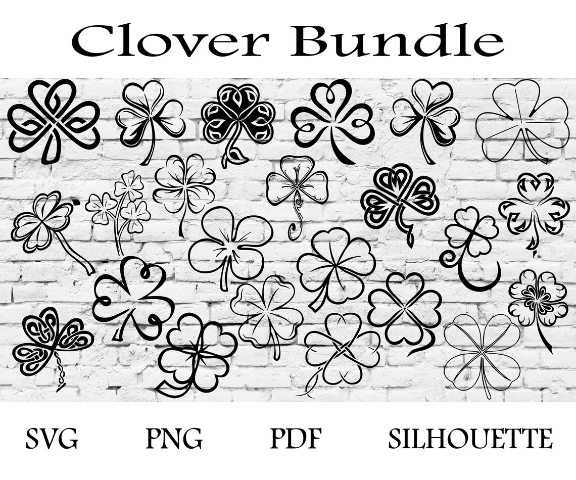 Clover Shamrock St. Patrick's Bundle SVG File - Etsy