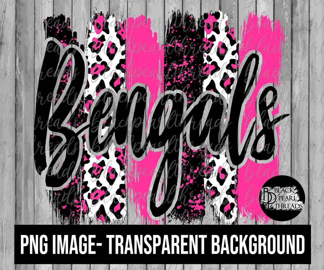 Bengals Pink Out Brushstrokes PNG File | Sublimation, Screen Print, DTF ...