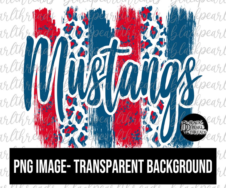 Mustangs Brushstrokes PNG File | Sublimation, Screen Print, DTF, DTG ...