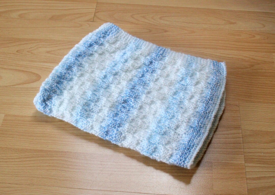 A44a Hand Knitted Baby Blanket,multi-coloured Baby Blanket,handmade ...