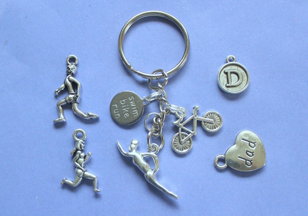 Triathlon Keyring,triathlon Themed Gift,gift for Triathlete,swim,cycle ...