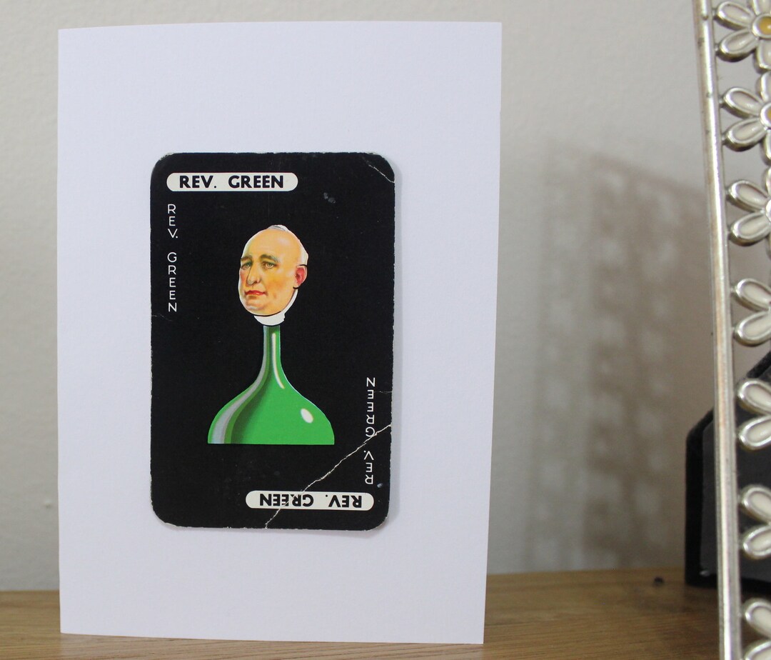 Cluedo Greetings Card,cluedo Themed Gift,cluedo Fan Card,upcycled ...