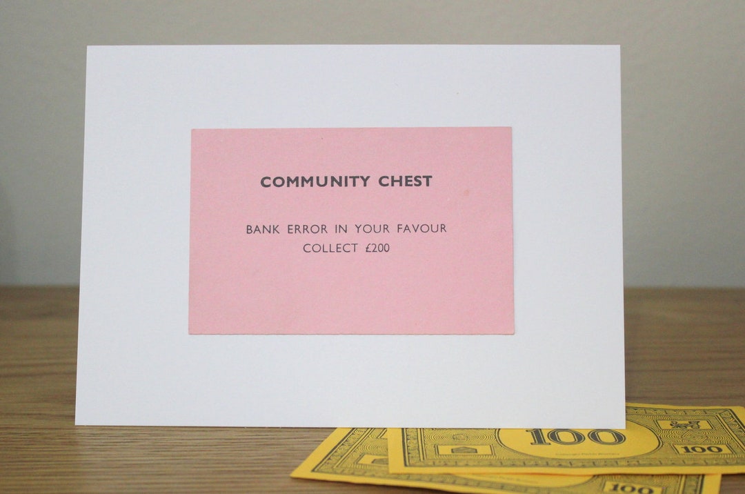 Monopoly Greetings Card, Monopoly Themed Gift,monopoly Fan Card ...