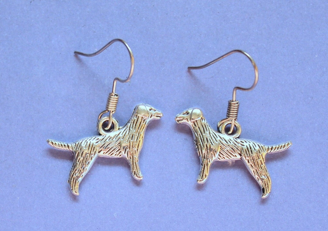 Silver Labrador Earrings,golden Retriever Earrings,dog Lover Gift,gift ...