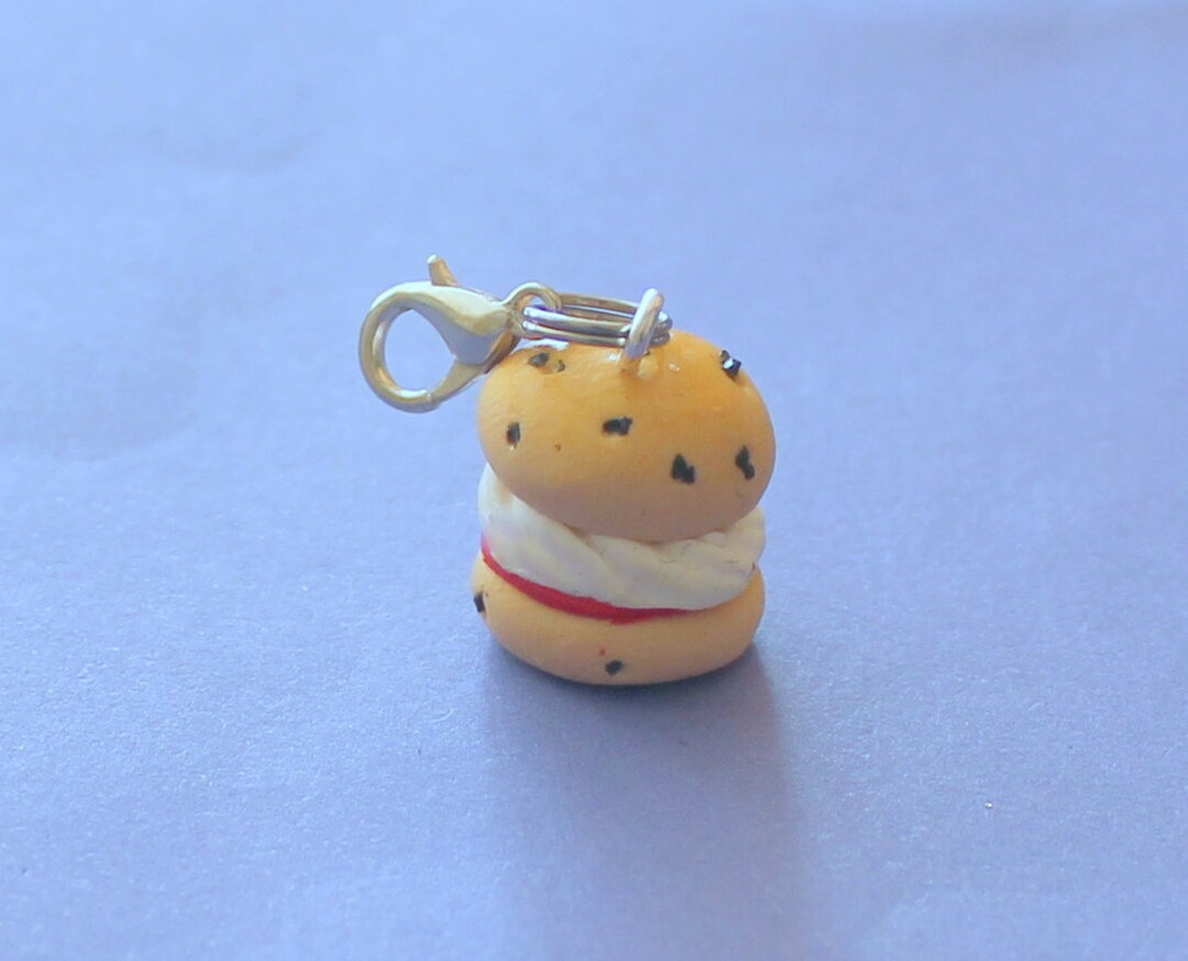 Scone Purse Charm,scone Charm,jam and Cream Scone Charm,cake Purse ...