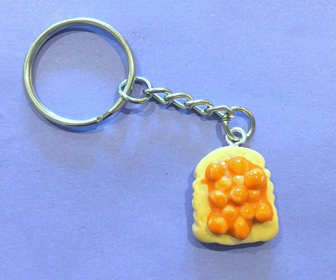 Beans on Toast Keyring,baked Beans Keyring,toast Keyring,fimo Food ...