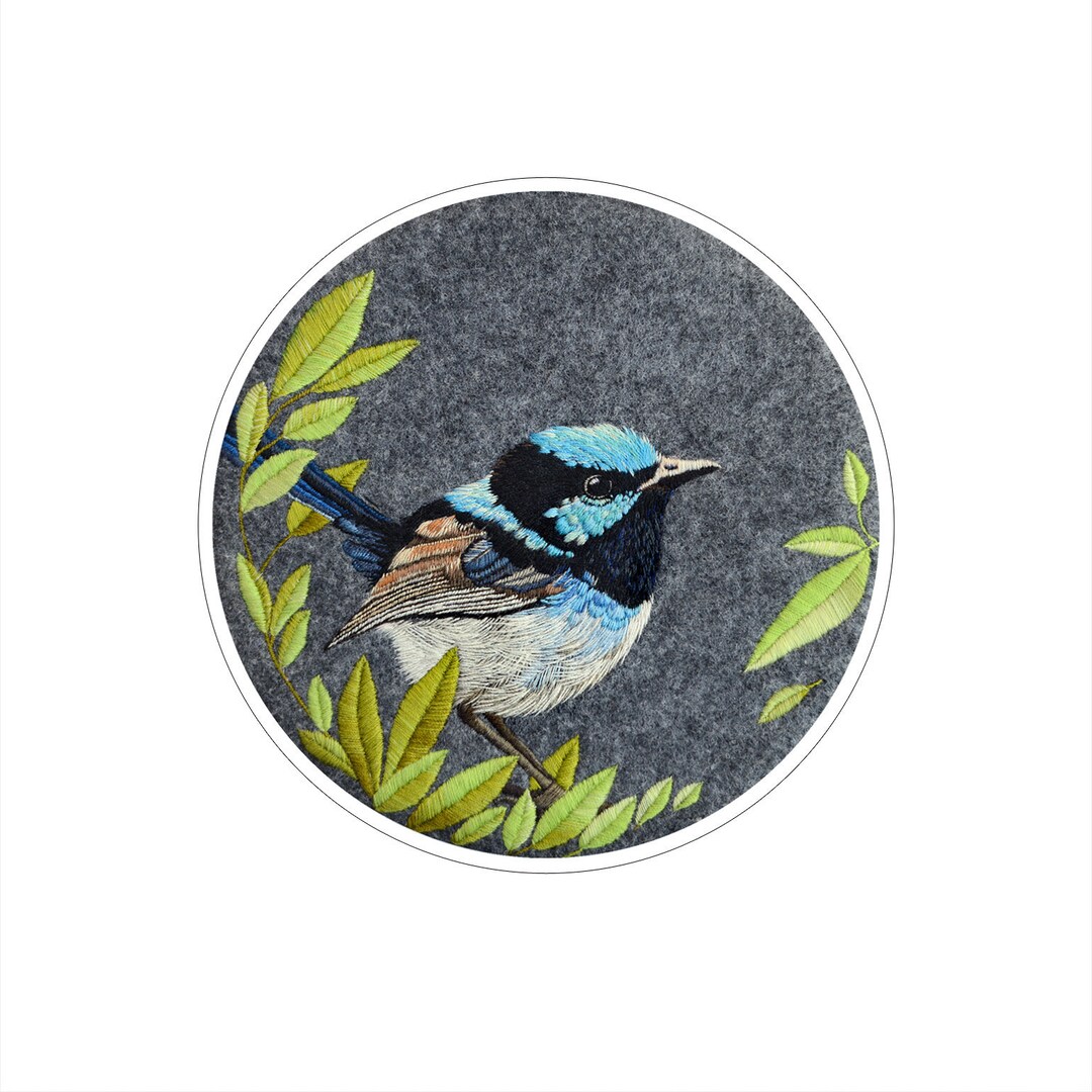 Superb Fairy-wren . Embroidery. PRINT - Etsy