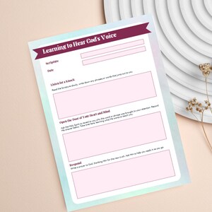 Printable Bible Study Worksheet for Christians to Hear God's Voice - Etsy