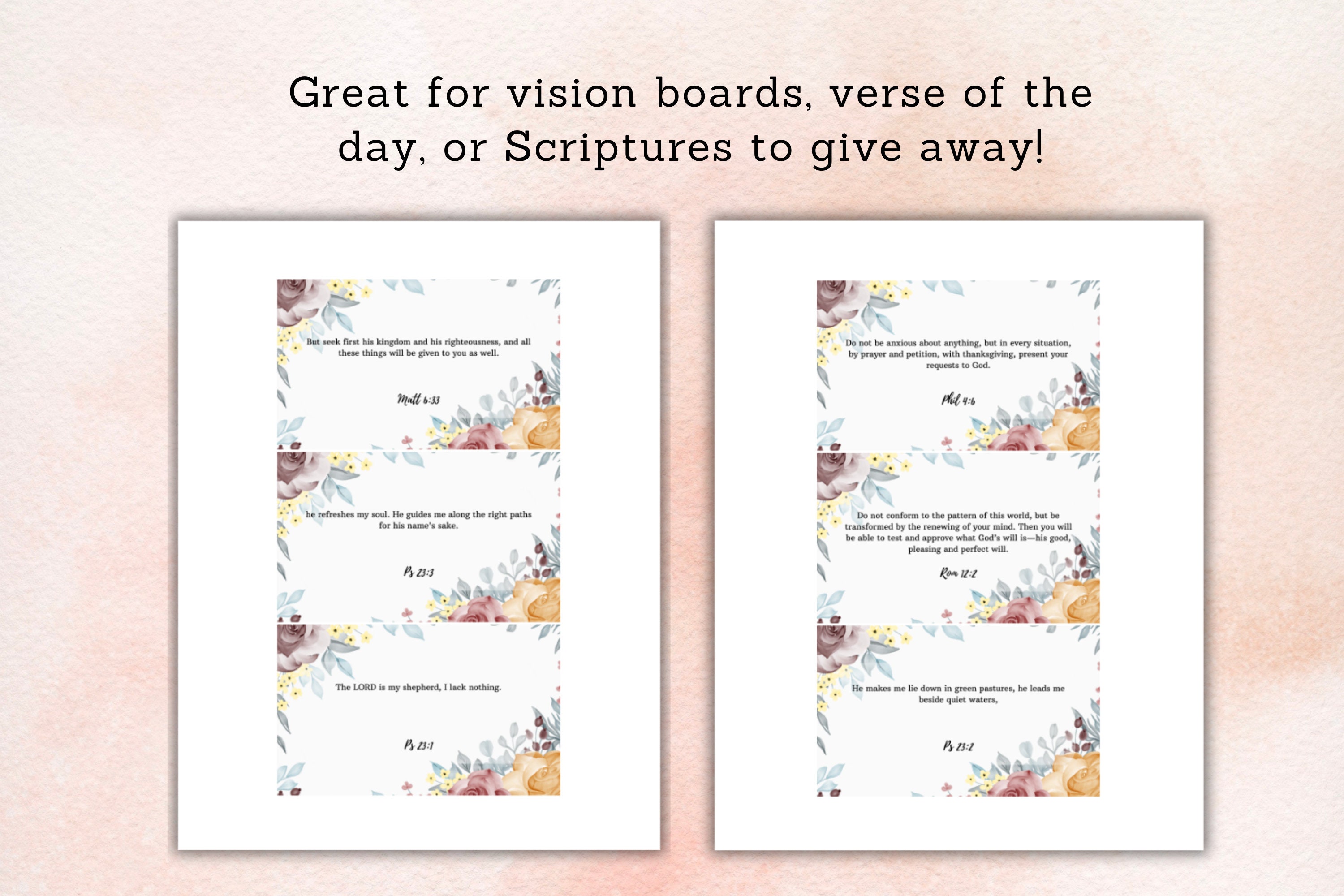 100 Bible Verse Cards Inspirational Daily Mini Scripture - Etsy