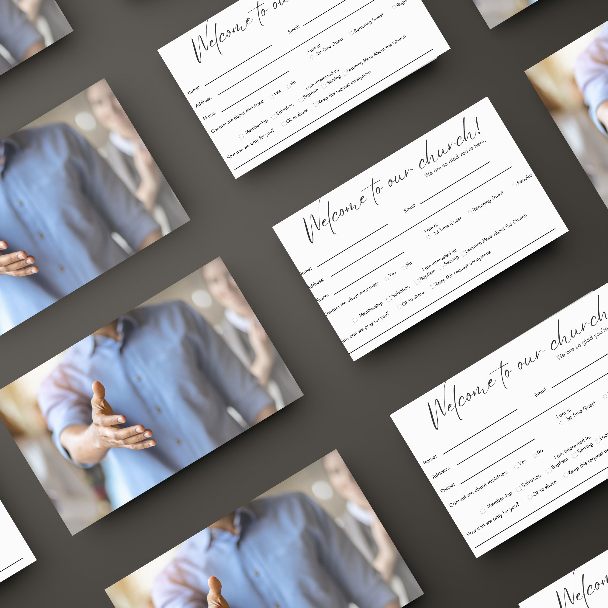 Welcome & Prayer Request Cards - Instant Download, Printable Connect ...