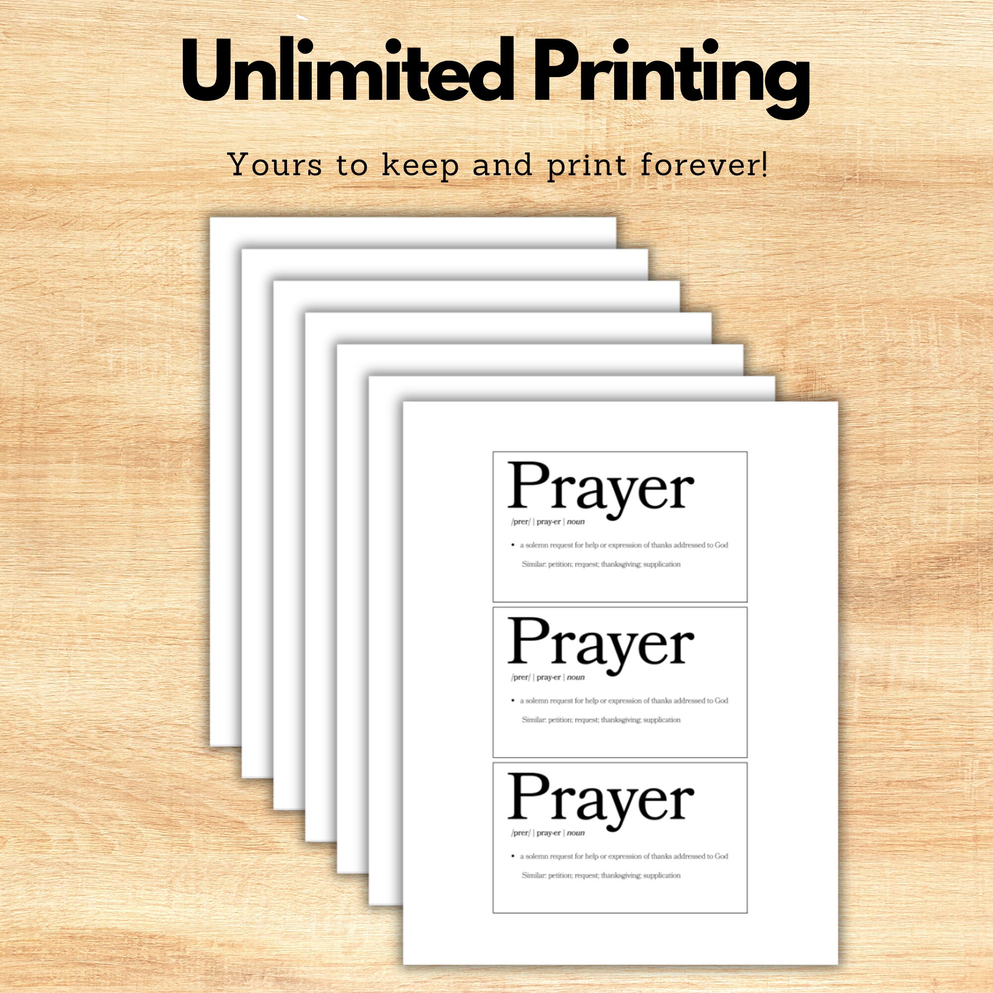 Printable Prayer Request Cards | for Church, Bible Study, Sunday School ...