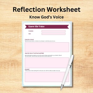 Printable Bible Study Worksheet for Christians to Hear God's Voice - Etsy