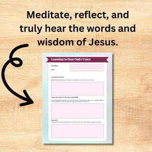 Printable Bible Study Worksheet for Christians to Hear God's Voice - Etsy