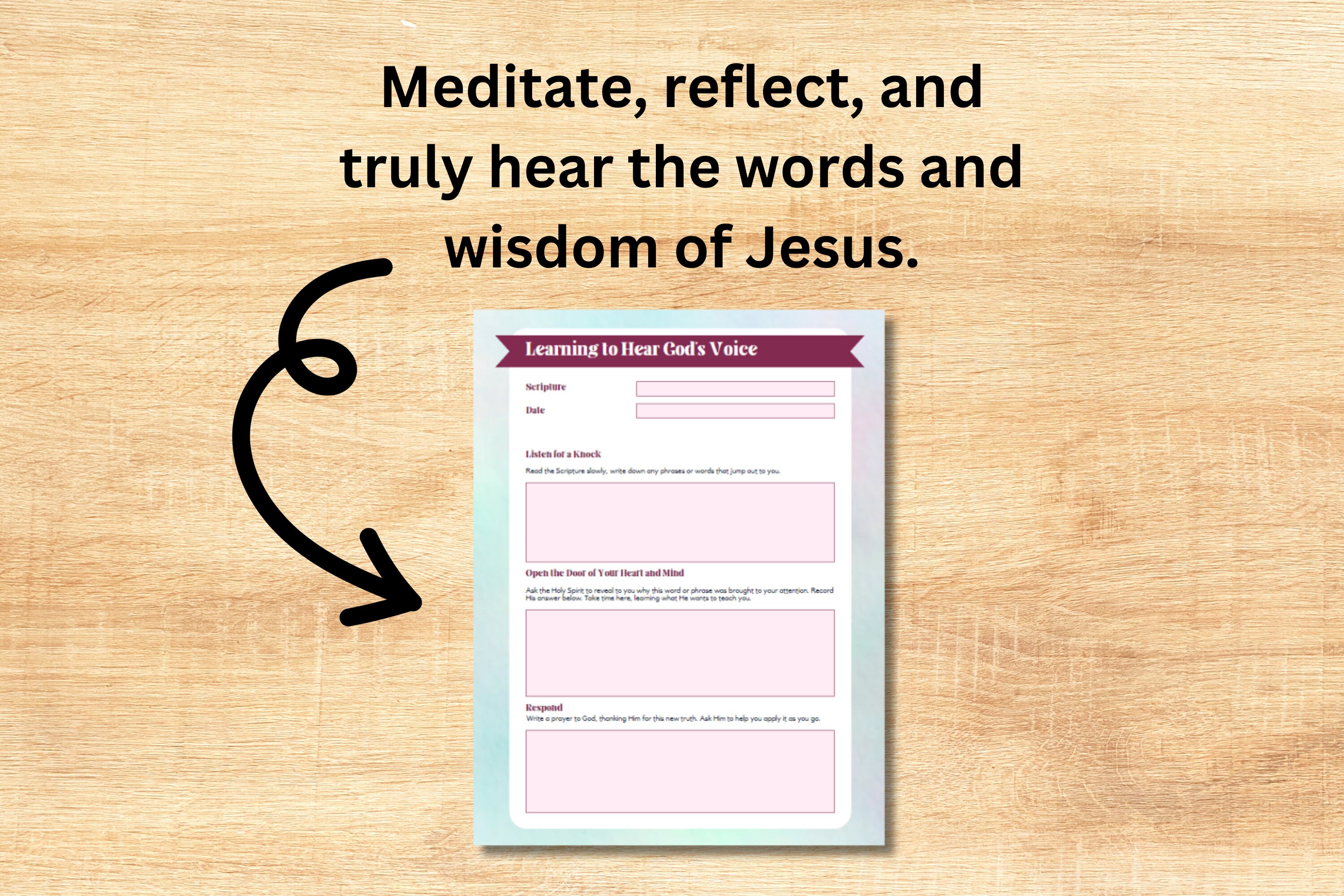 Printable Bible Study Worksheet for Christians to Hear God's Voice - Etsy