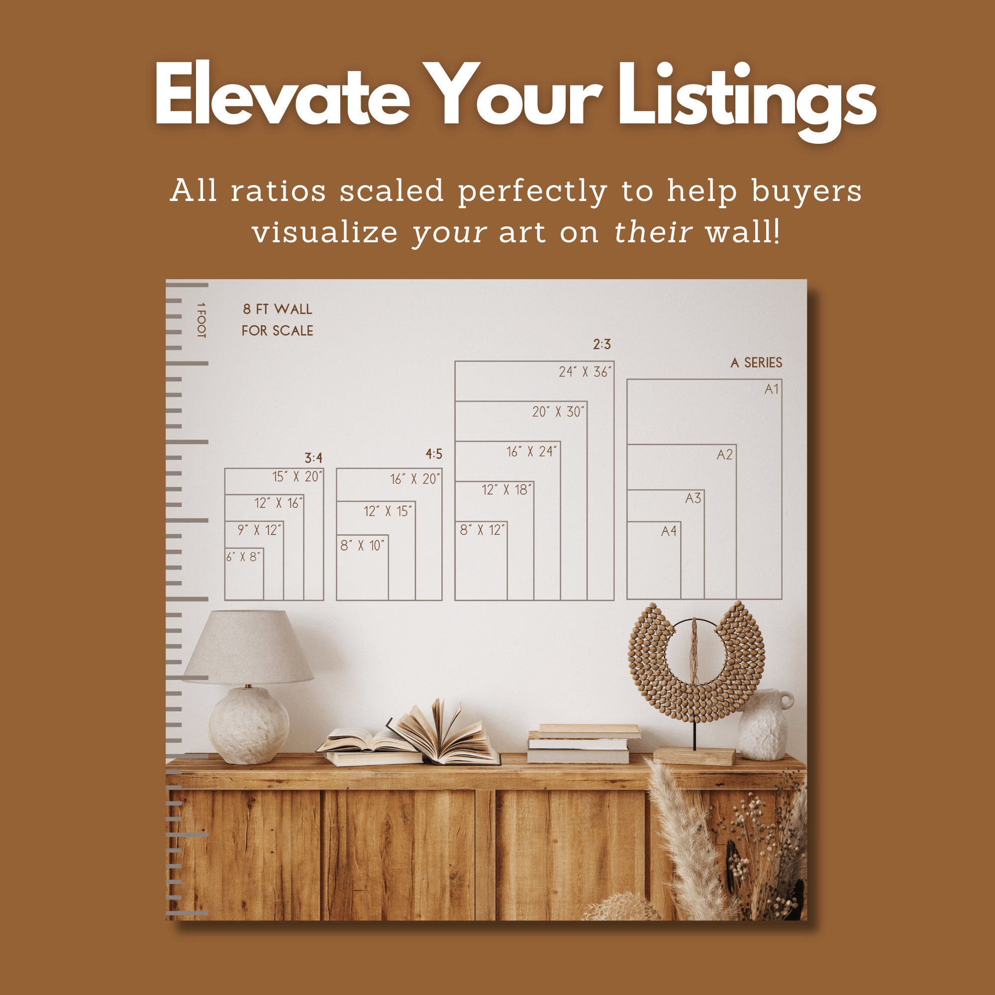 Ultimate Wall Art Size Guide for Sellers Instant Download - Etsy