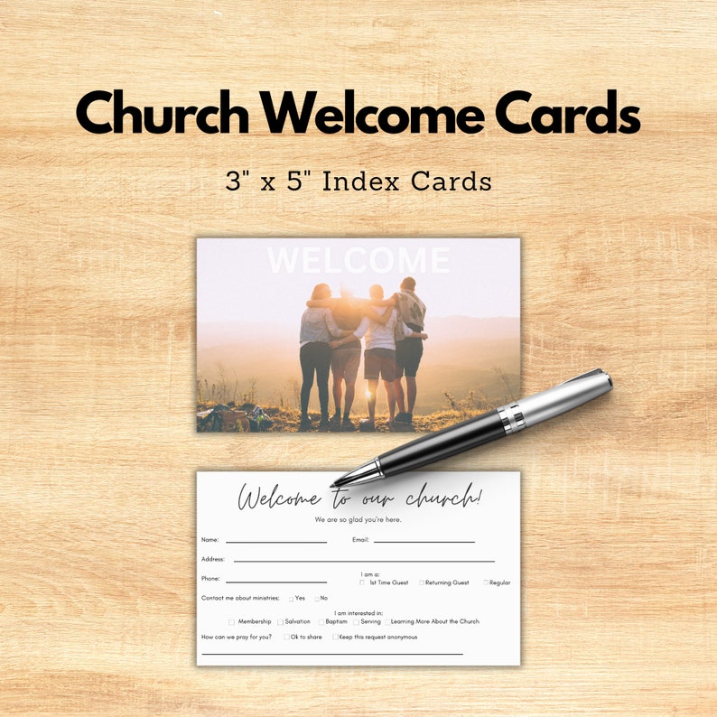 Welcome & Prayer Request Cards - Instant Download, Printable Connect ...