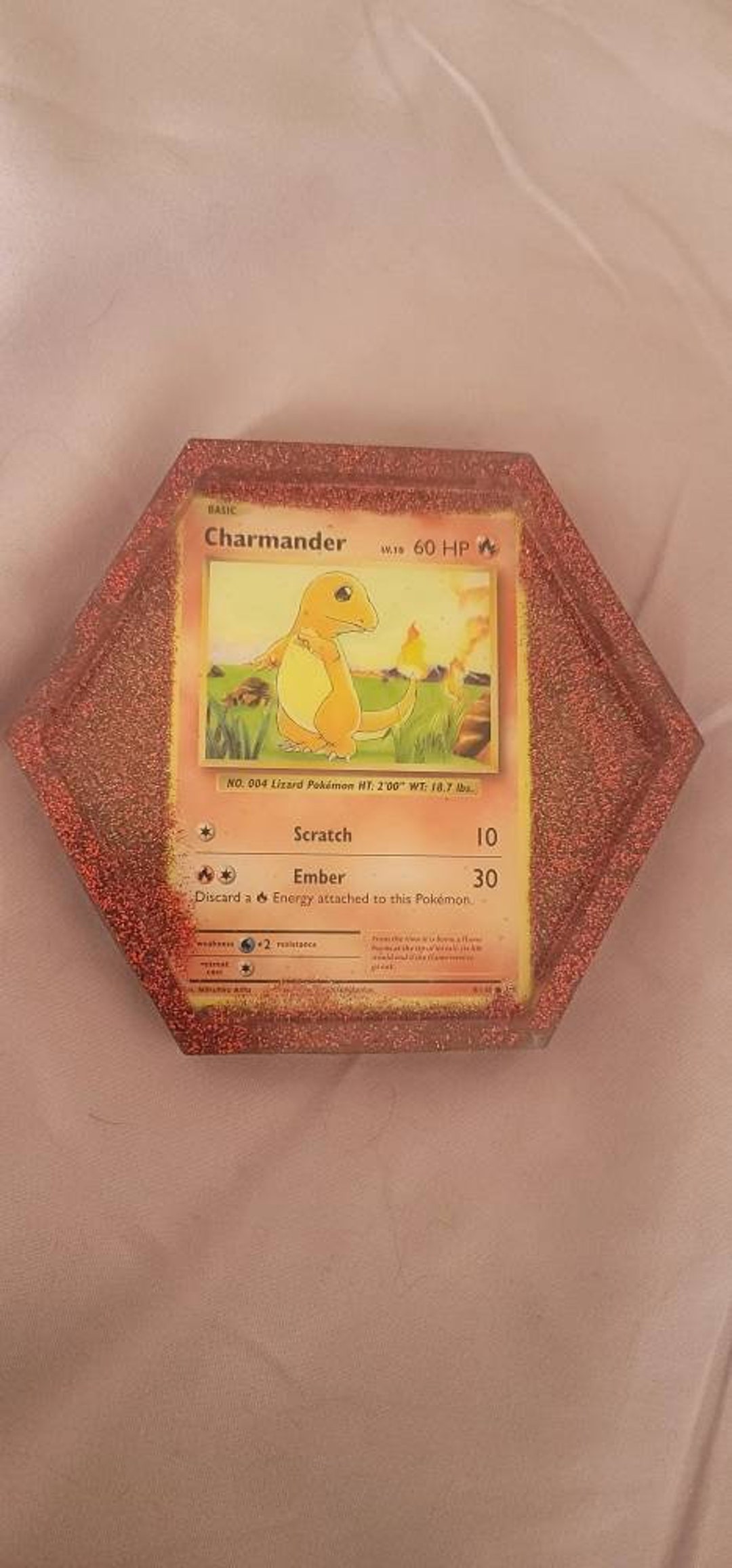 Old School Charmander Glitter Coaster - Etsy