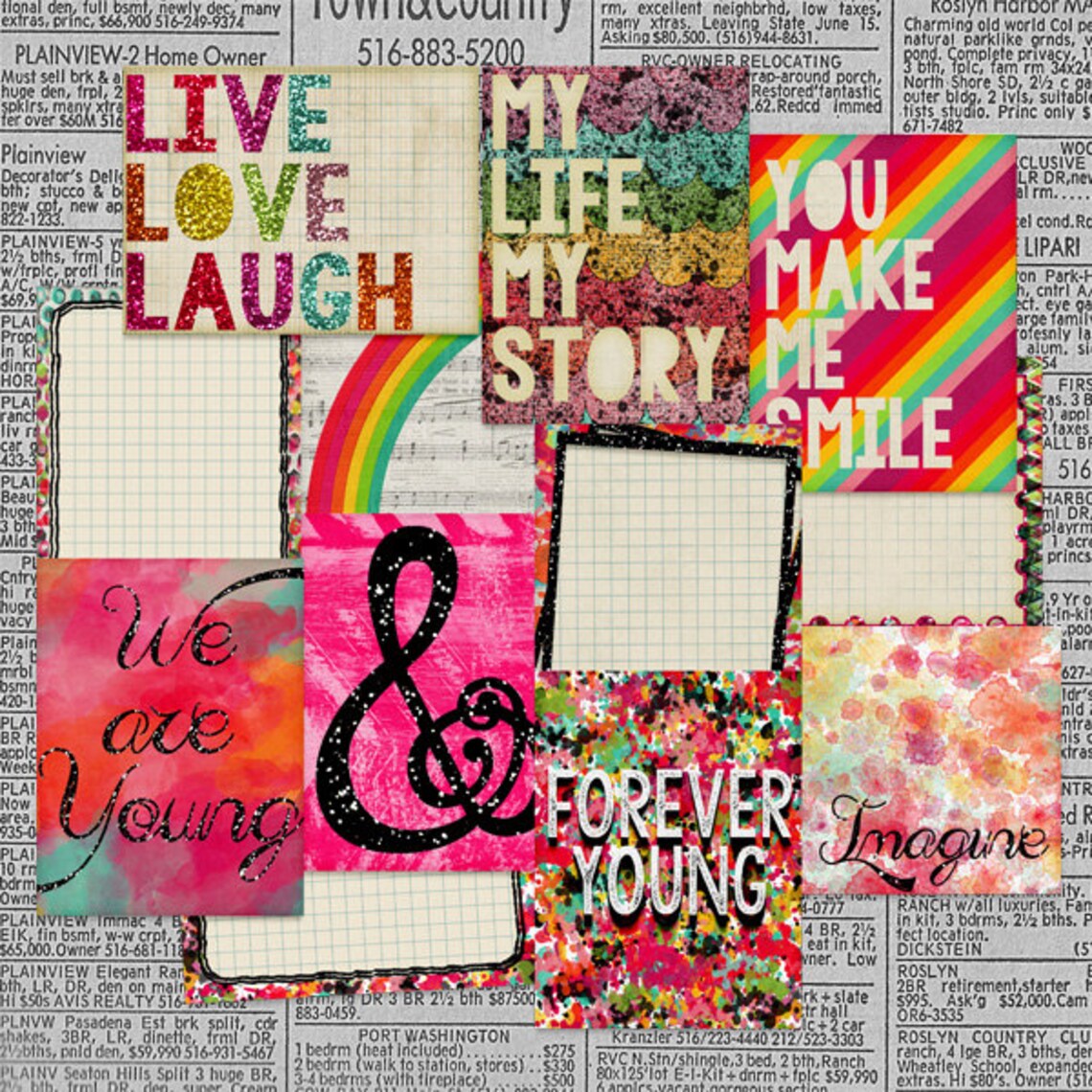 We Are Young Journal Cards - Etsy