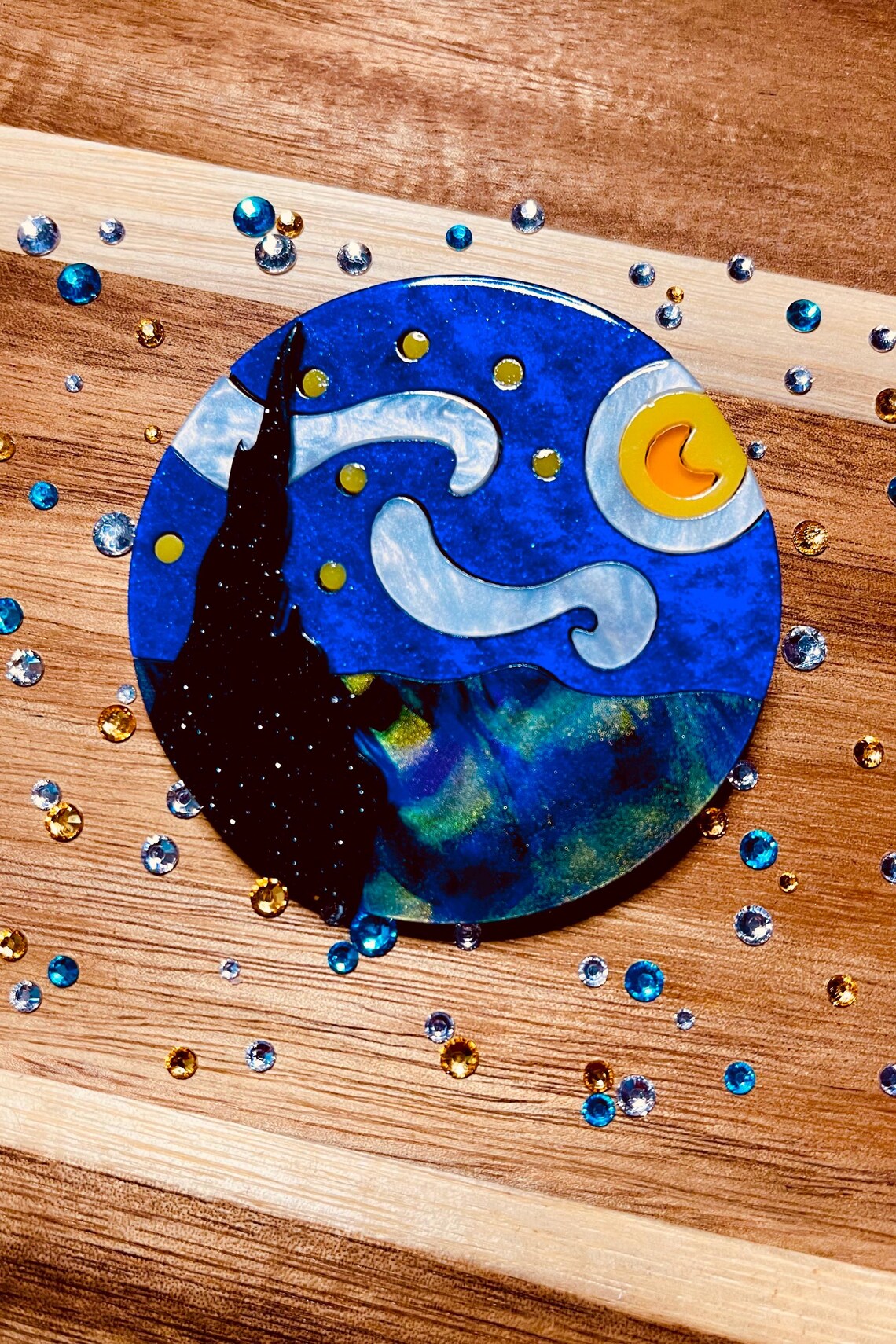 Van Gogh Pin, Van Gogh Gifts, Van Gogh Starry Night Pin - Etsy