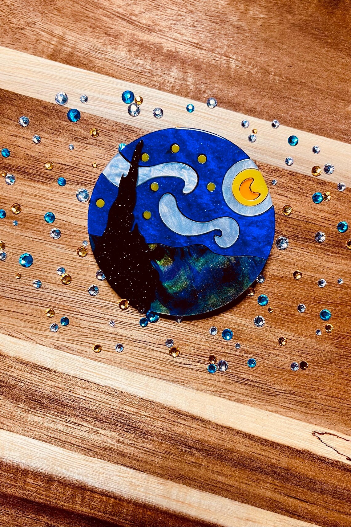 Van Gogh Pin, Van Gogh Gifts, Van Gogh Starry Night Pin - Etsy