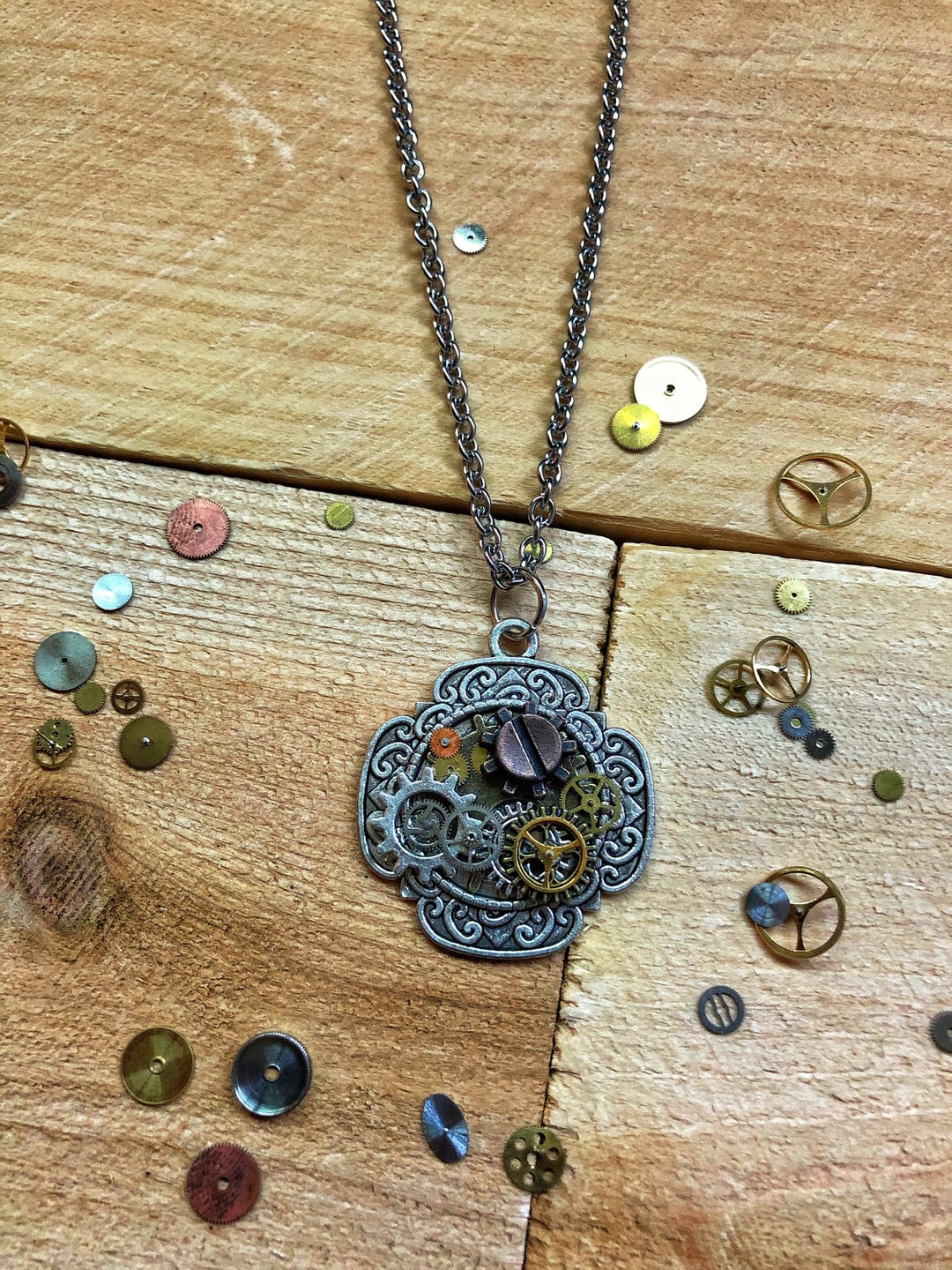 Steampunk Clockwork Necklace - Etsy