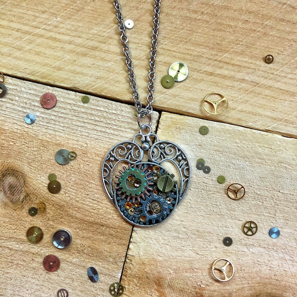 Clockwork Necklace - Etsy