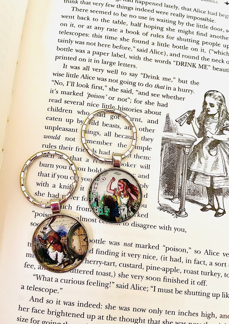 Alice’s Adventures in Wonderland Keychain Set - Etsy