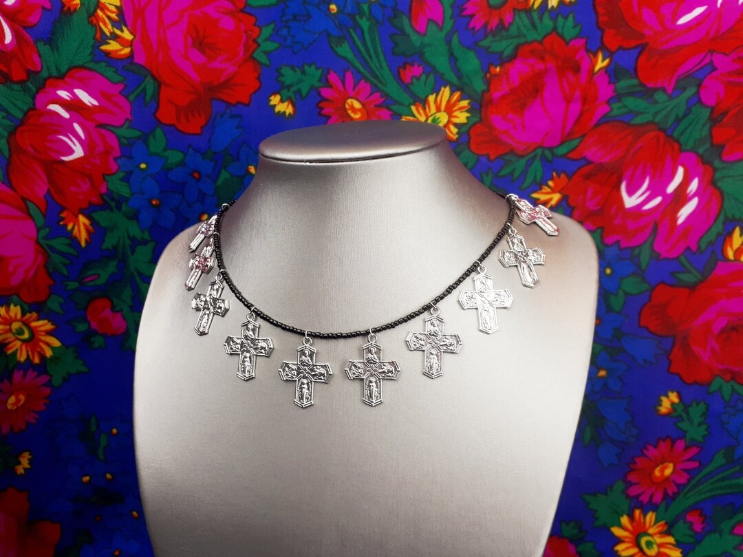 Multi-cross Necklace - Etsy