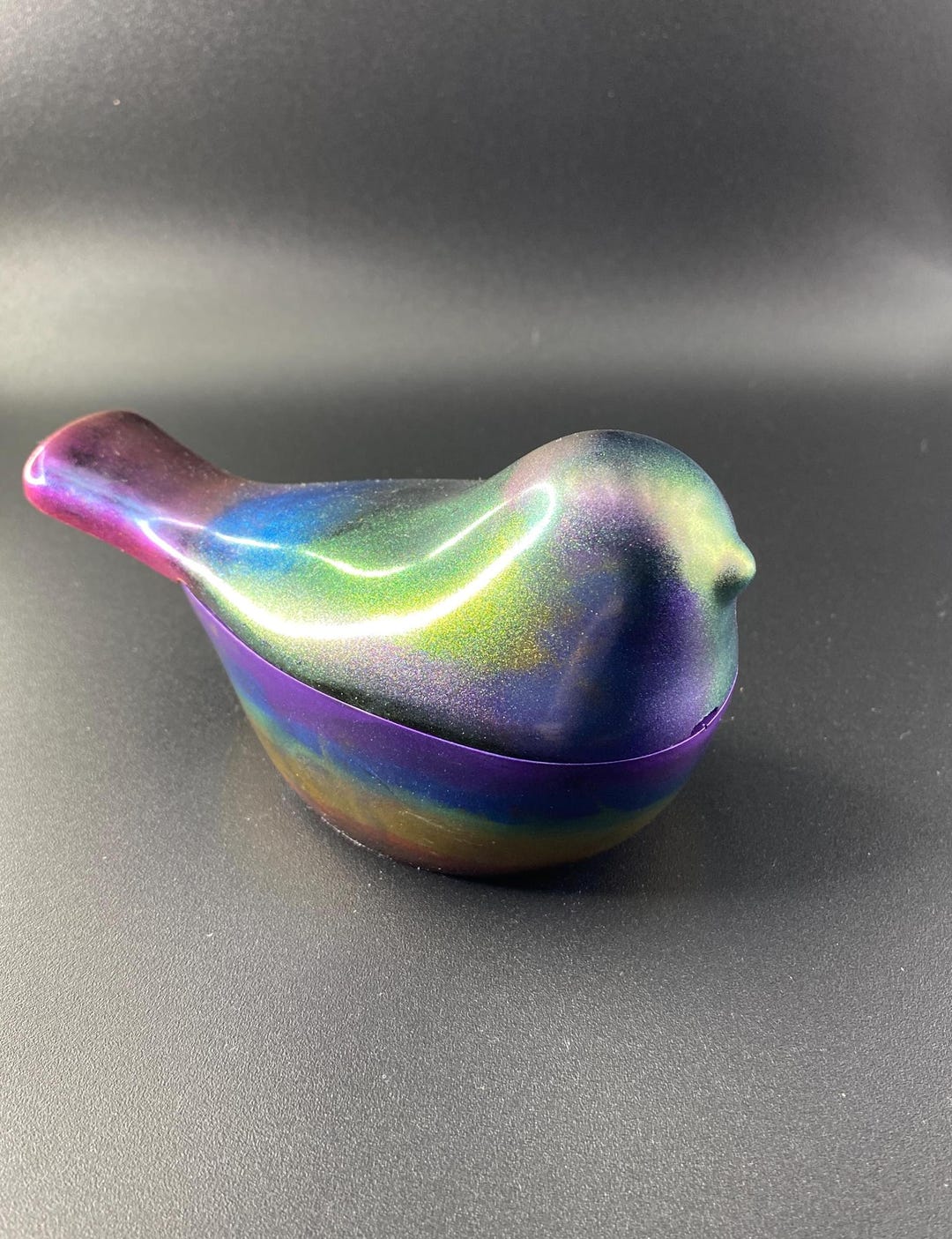 Iridescent Resin Bird Trinket Box – A Whimsical, Sparkling Treasure for ...