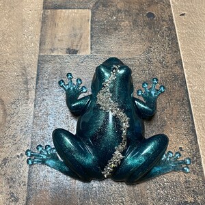 Green Resin Frog With Cut Glass Accent - BLINGY! - Etsy