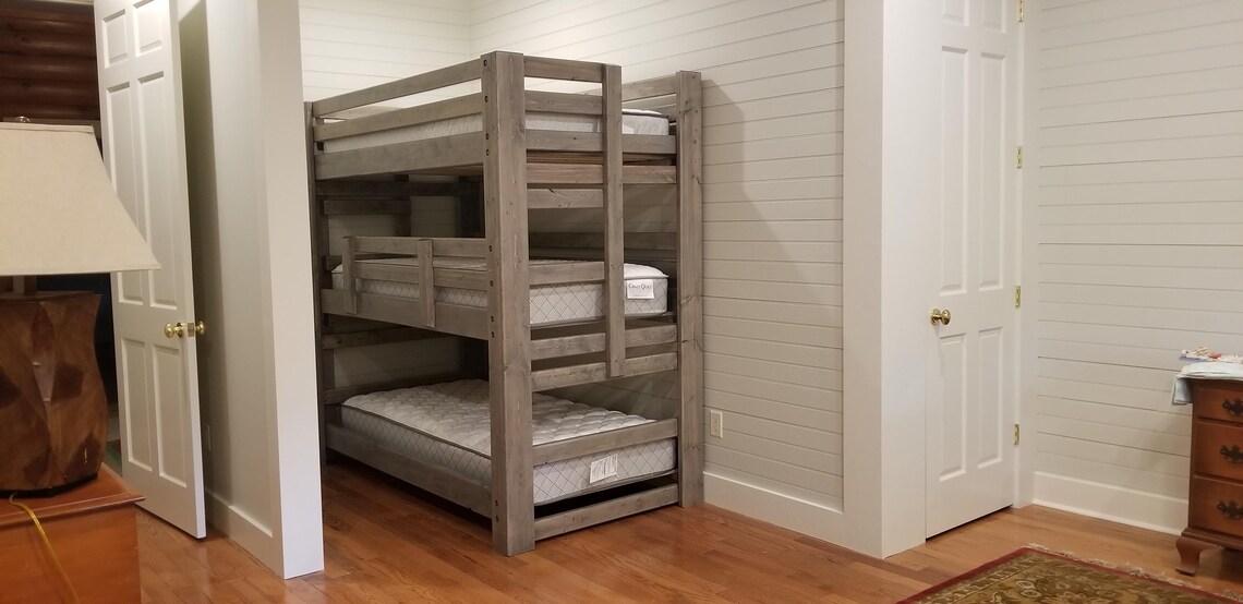 Solid-wood Custom-built Triple Bunk Bed - Etsy