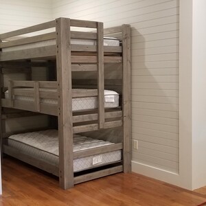 Solid-wood Custom-built Triple Bunk Bed - Etsy