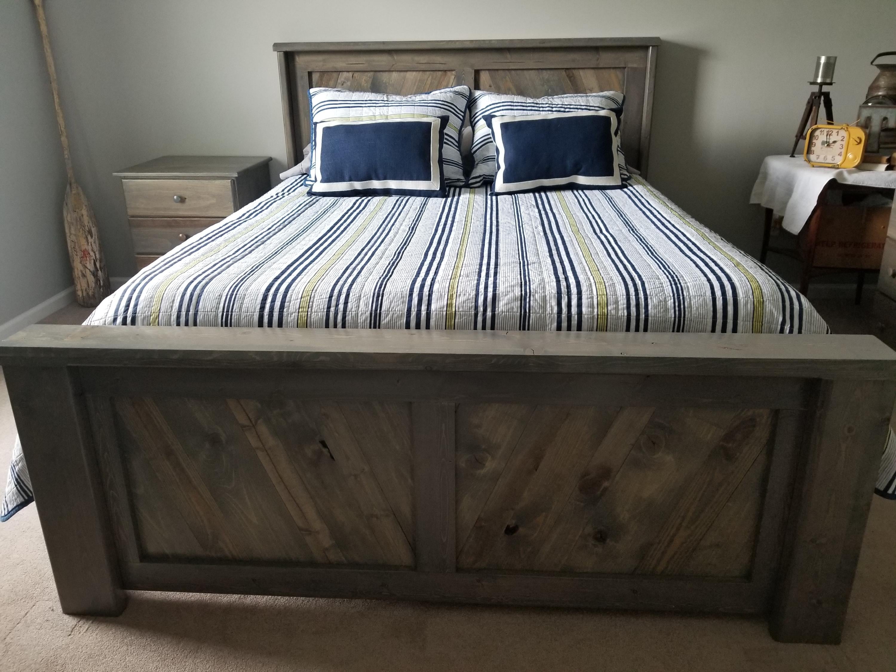 Custom-built Solid-wood Harvest Style Traditional Bed - Etsy