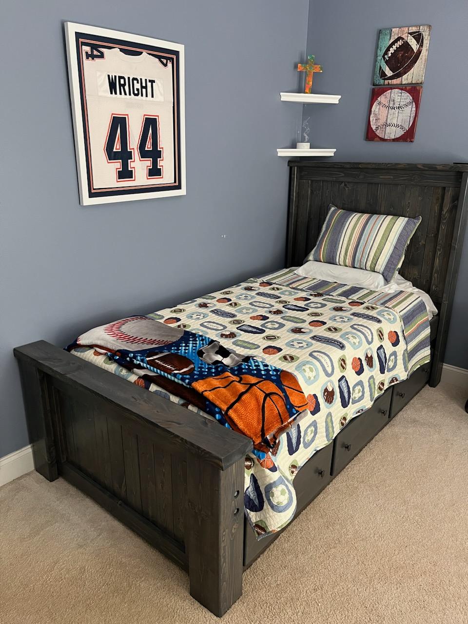 Custom-built Solid-wood Harvest Style Traditional Bed - Etsy