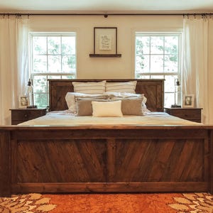 Custom-built Solid-wood Harvest Style Traditional Bed - Etsy