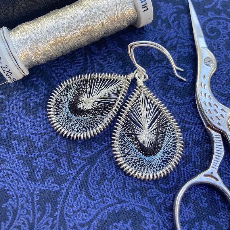 Thread Earrings - Etsy